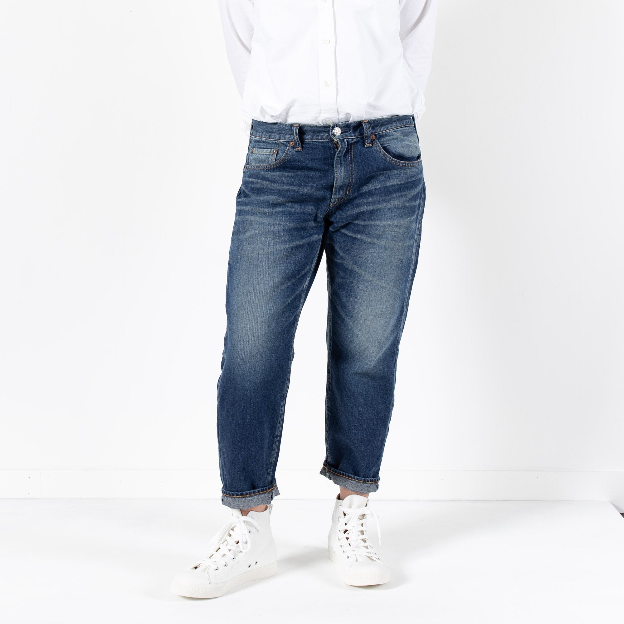 甘織デニムボーイフレンドアンクル丈パンツ 73388 DEEPBLUE 甘織デニムボーイフレンドアンクル丈パンツ 73388 DEEPBLUE